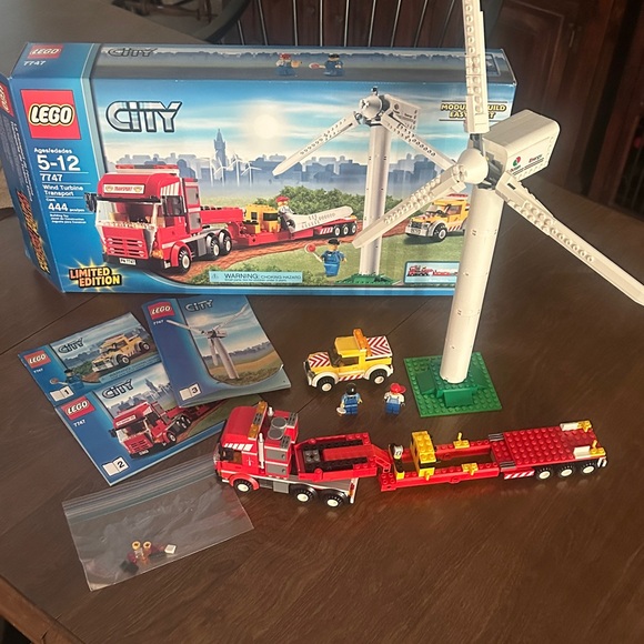 Lego | Toys | Lego City Wind Turbine Transport Set 7747 | Poshmark